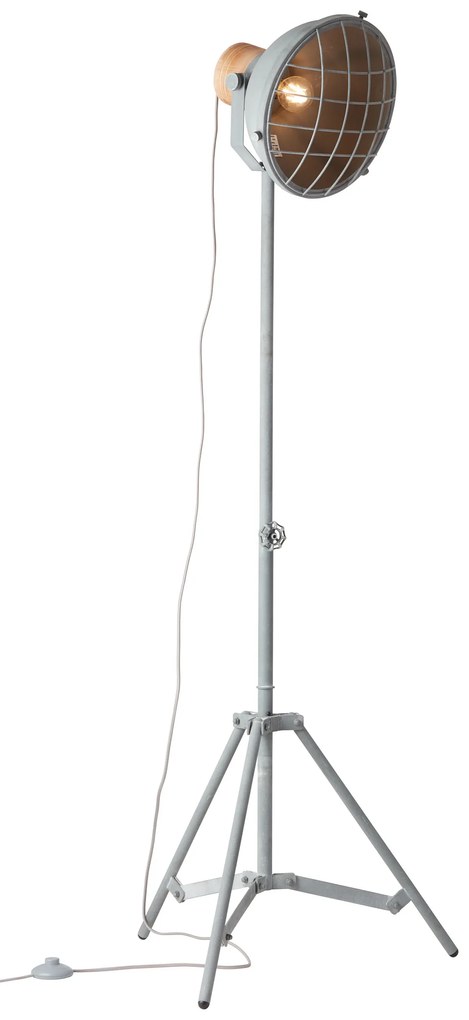 Brilliant 99010/70 EMMA - Stojací industriální lampa na trojnožce v betonově šedé barvě, výška 166,5cm