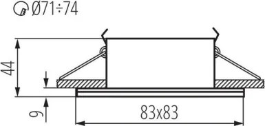 Podhledové svítidlo Kanlux QULES AC L-W GU10 26300