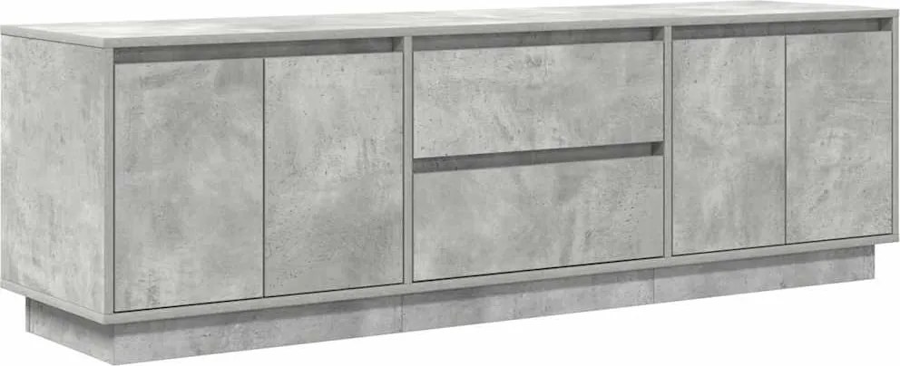 TV skříňka s LED osvětlením betonově šedá 160,5x41x50 cm 3328429