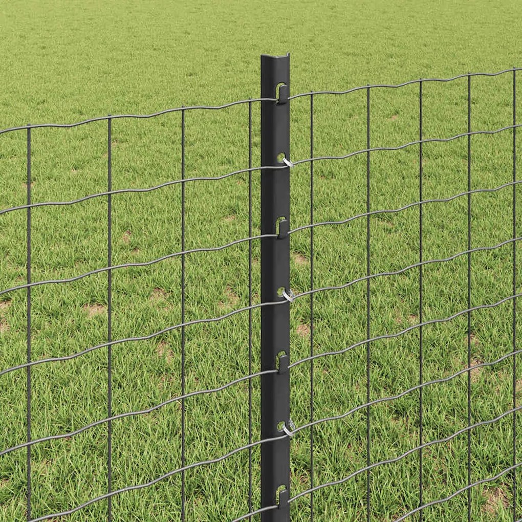 Zabudovaný plotový sloupek 44 ks Šedá 120 cm 3335935