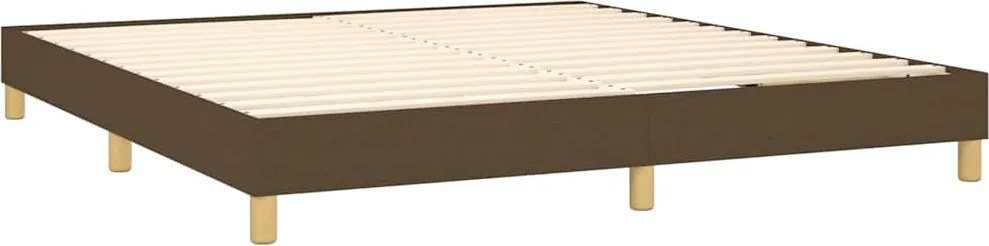 Rám postele s boxspringem tmavě hnědý 160 x 200 cm textil 3120625