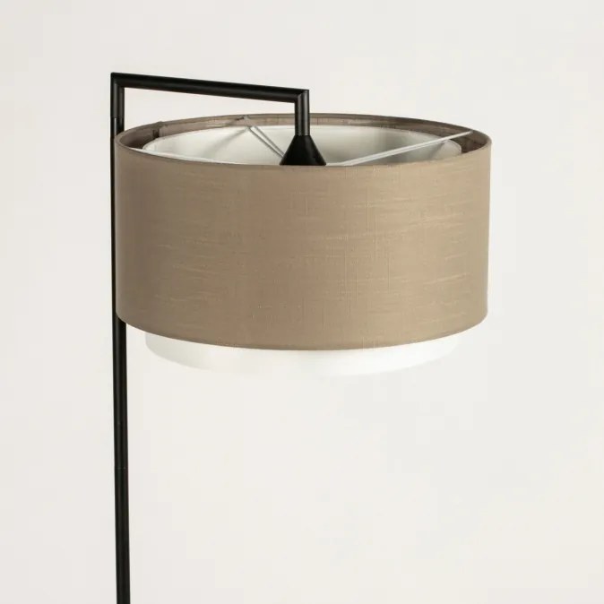 Stojací designová lampa Pallas Soffito Taupe and Black