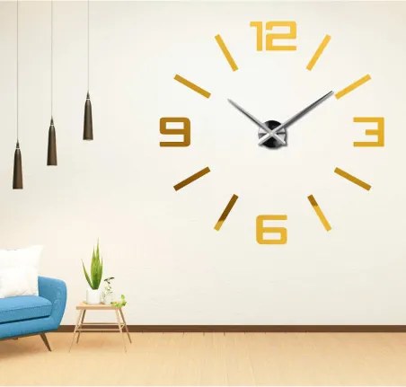 Moderní nalepovací hodiny na zeď z plexiskla – tichý chod I SENTOP X0037