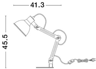 Dřevěná stolní lampa Grou 41.3 černá