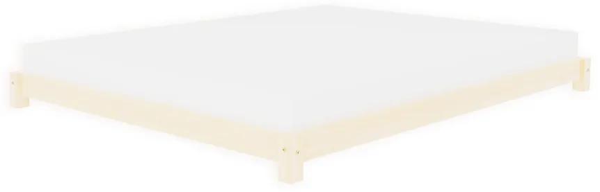 Benlemi Designové dvoulůžko TATAMI v japonském stylu Zvolte barvu hranolů: Nelakovaná, Zvolte barvu ploch: Bílá, Zvolte rozměr: 160x200 cm