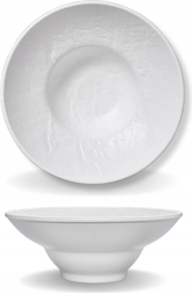 Talíř hluboký Wilmax kulatý bílý matný porcelán 22,5 cm 1100 ml