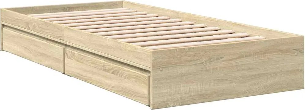 Rám postele se zásuvkami dub sonoma 90x190 cm kompozitní dřevo 3280708