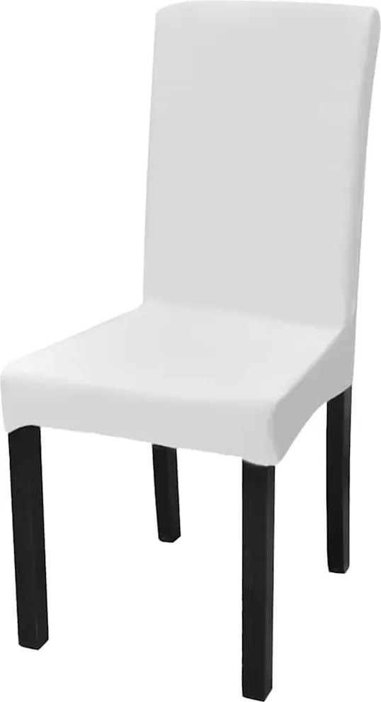 Elastické potahy na židle 6 ks bílé 130377