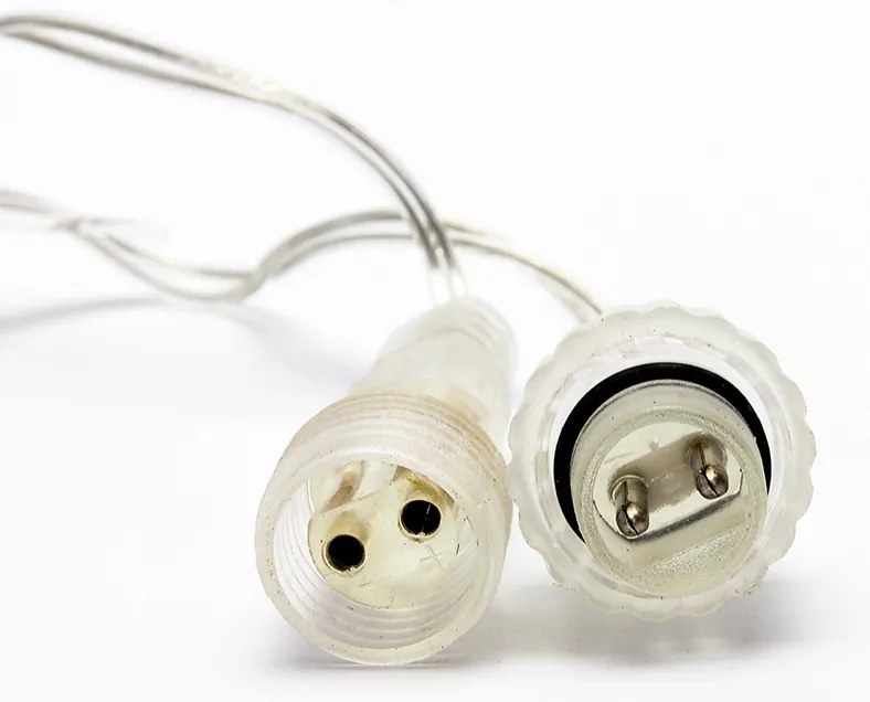 LED vánoční svíticí hvězdy do okna, 120 × 120 cm teple bílá, 30 diod, čirý kabel, IP20 do interiéru, prodlužovací