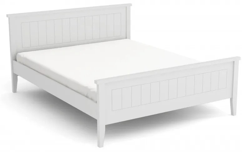 Hector Dřevěná postel Verden 140x200 dvoulůžko - bílé