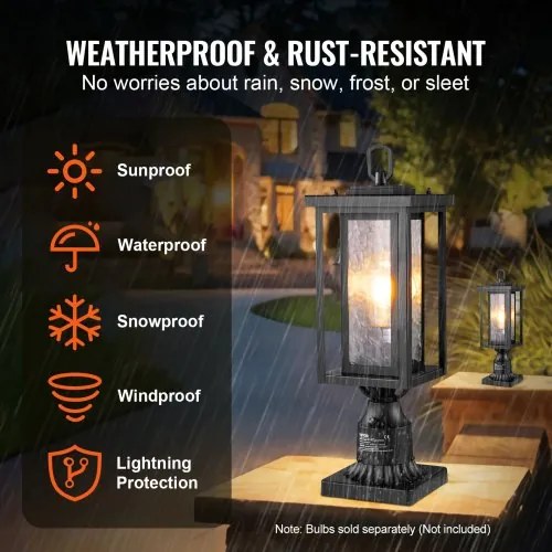 2 PC Soumrak do úsvitu Svítidlo na sloup venkovní lampy 450 mm Držák na sloup
