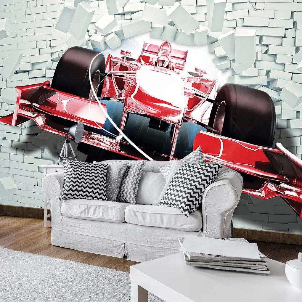 Fototapeta - Červená formule 1 3D F1 (152,5x104 cm)