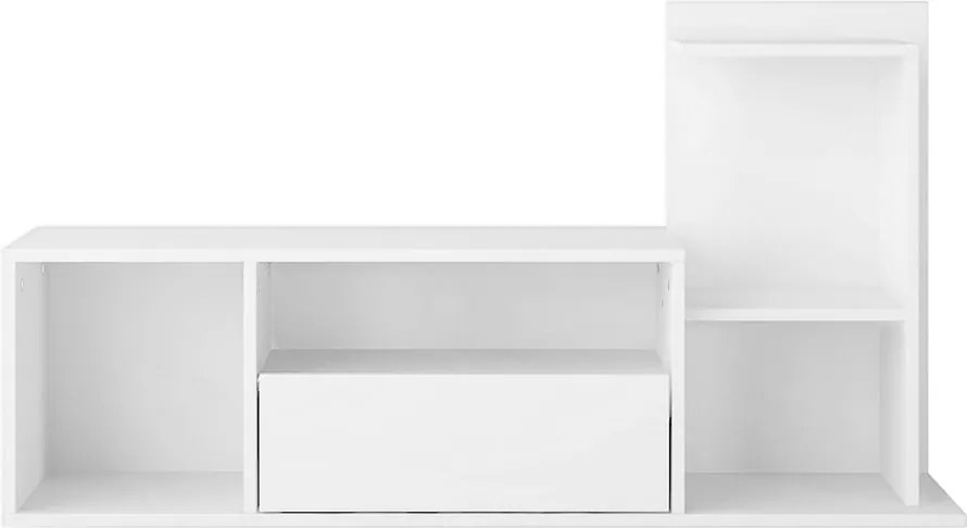 Bílý TV stolek Sumatra, šířka 120 cm