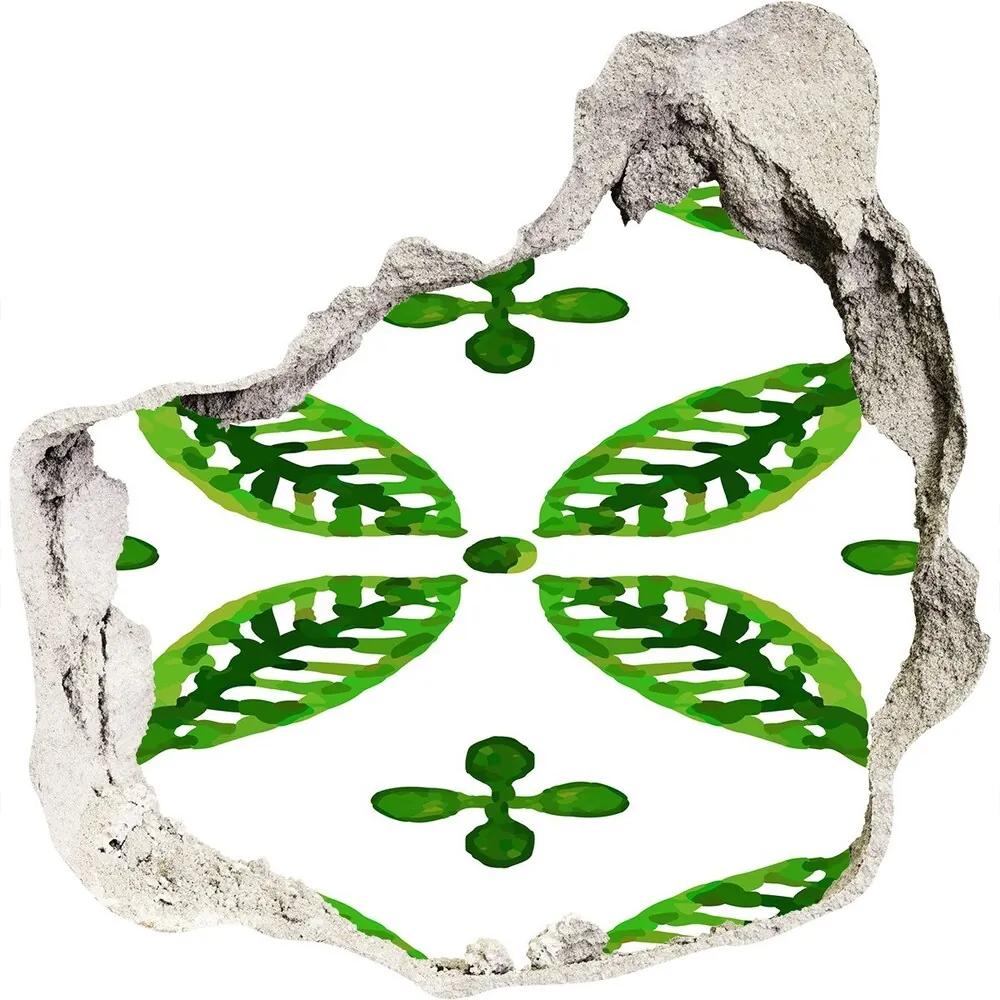 Wallmuralia Samolepící nálepka Zelené listí 75x75 cm