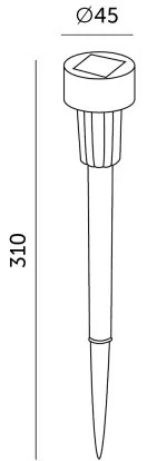 SADA 10x LED Solární lampa LED/0,06W/1,2V 6000K IP44 40 mAh