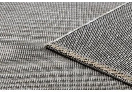 Dywany Luszczow Kusový koberec SIZAL FLOORLUX 20580 hladký, jednobarevný - stříbrný / černý Rozměr koberce: 140 x 200 cm