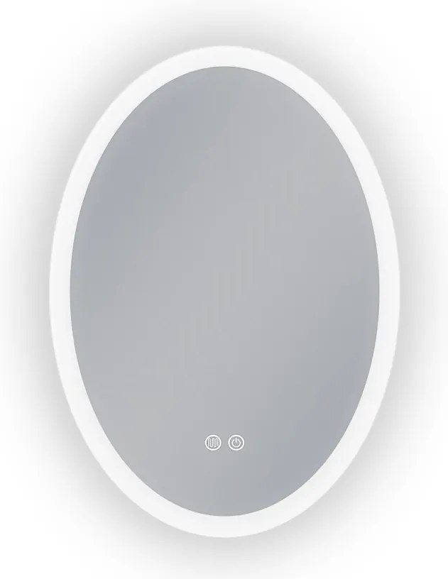 Erga Paola, oválné LED zrcadlo 50x70cm, 1725 lm, 3 barvy světla, přední a zadní osvětlení, ERG-V01-302-5070-00