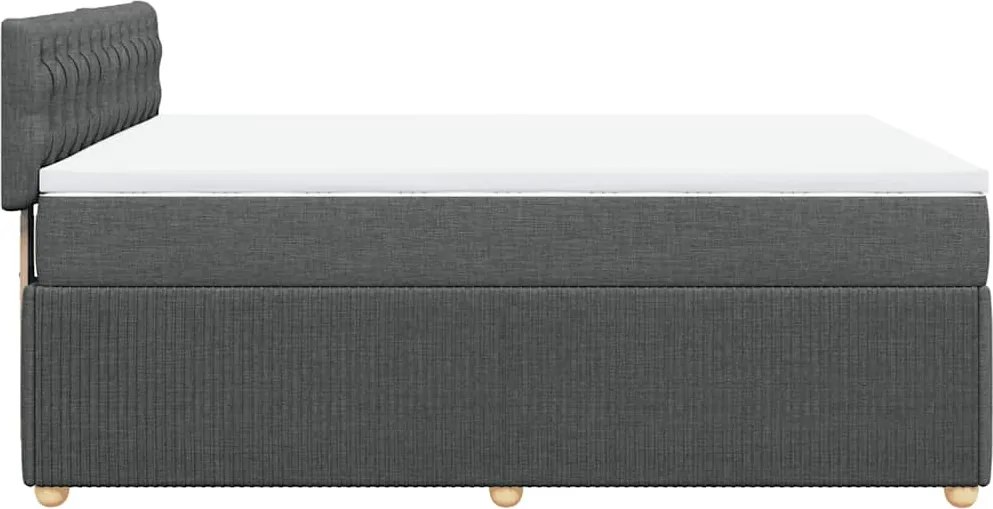 Box spring postel s matrací tmavě šedý 140 x 190 cm textil 3289759