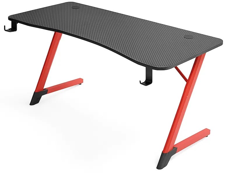 Herní stůl BG01 černo-červený 120 cm
