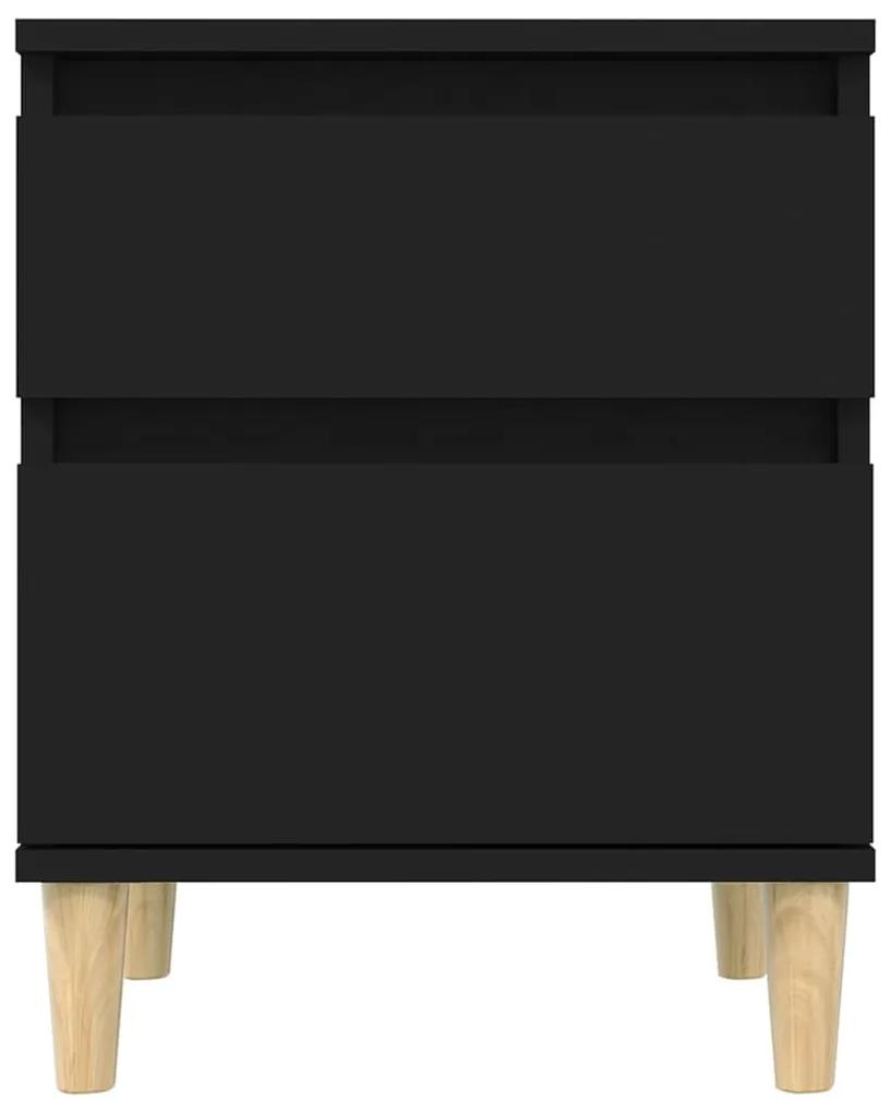 Noční stolek černý 40 x 35 x 50 cm - Default Title