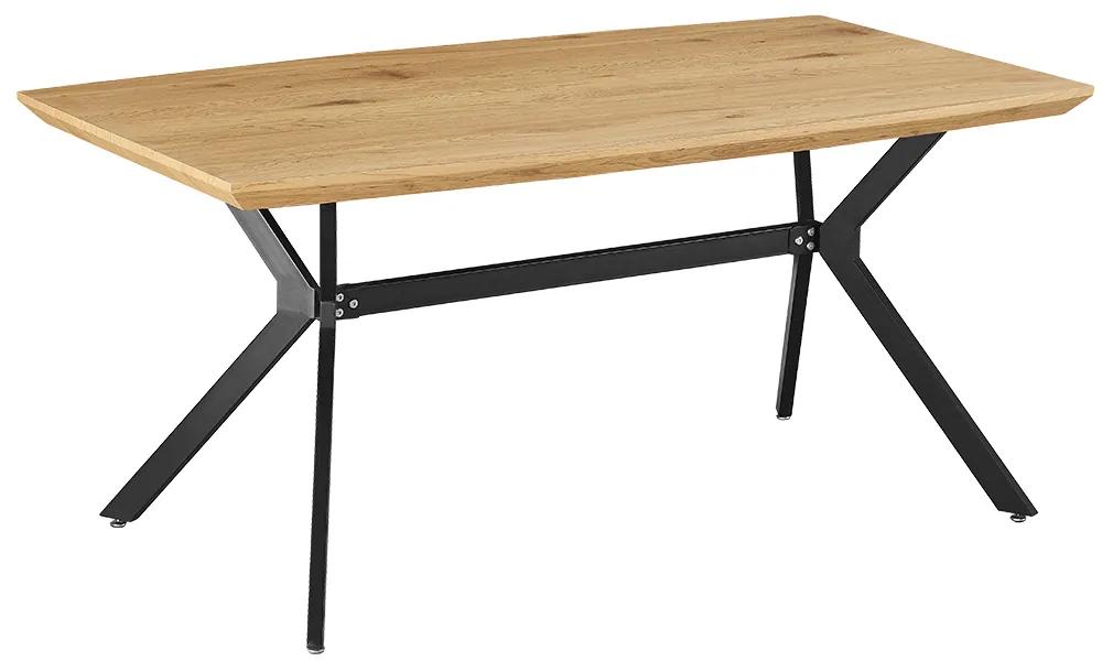 Kondela Jídelní stůl, dub / černá, 160x90 cm, MEDITER