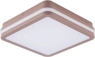Brilagi -LED Venkovní stropní svítidlo BENE LED/18W/230V 21,5x21,5 cm hnědá IP54