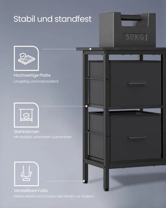 Rohový kancelářský stůl se dvěma boxy LWD098B56