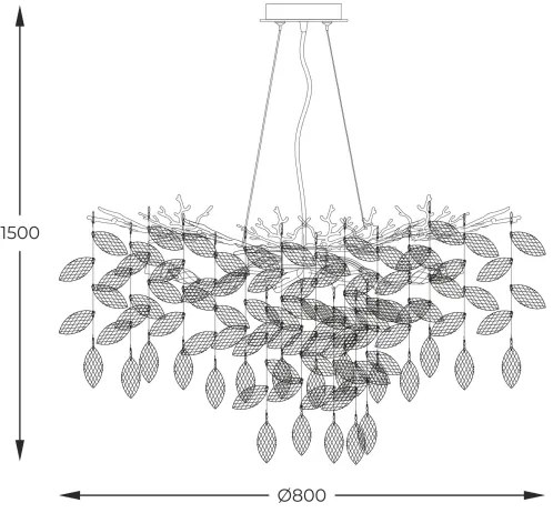 Zuma Line MD4115-1-EGN - Lustr na lanku CINDY 10xG9/3,5W/230V zlatá