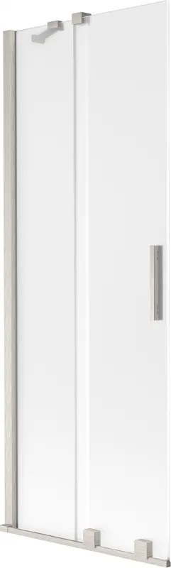 Mexen Velar, 2-křídlová posuvná vanová zástěna 70 x 150 cm, 8mm sklo námraza, broušená ocel, 896-070-000-31-97