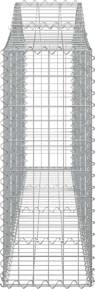 Klenuté gabionové koše 8 ks 200x30x80/100 cm pozinkované železo 3145415