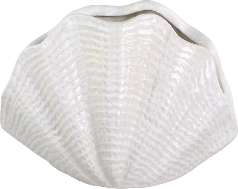 Krémová antik keramická dekorace váza mušle Shells - 29*15*20 cm