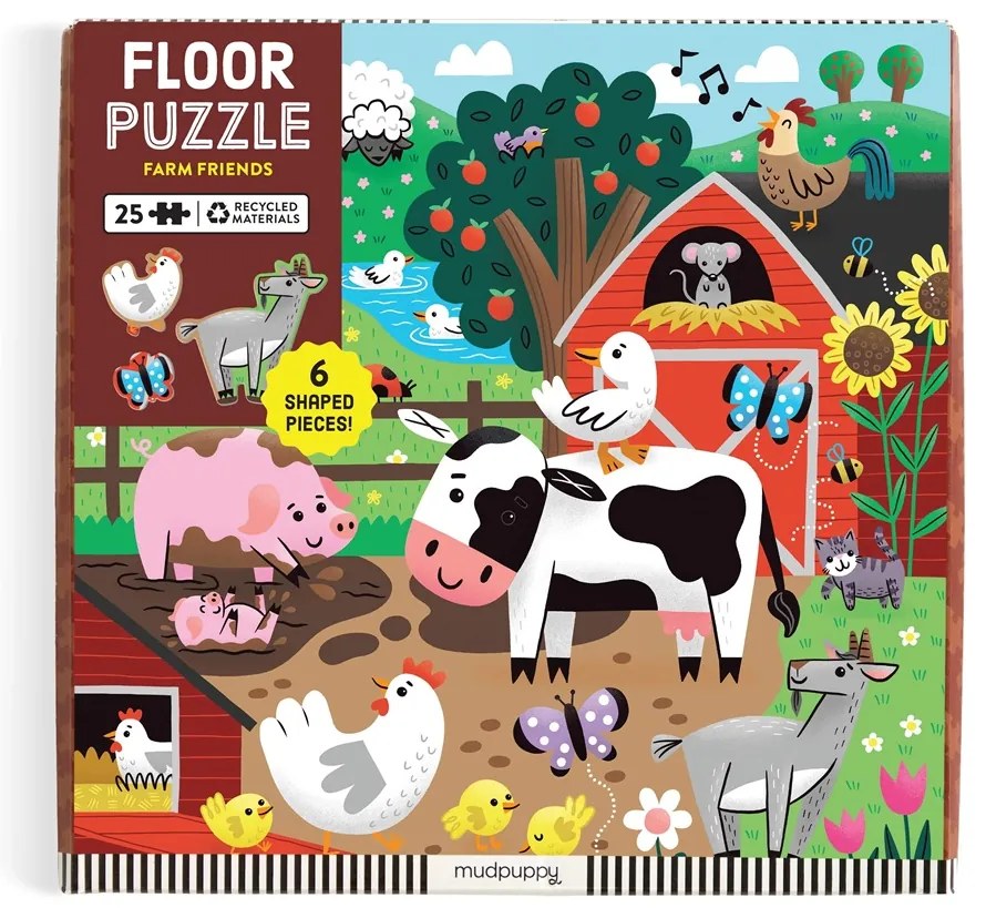 Mudpuppy Podlahové puzzle Kamarádi z farmy 25 dílků