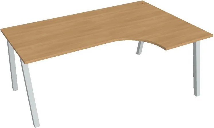 Kancelářský stůl Ergo levý Hobis UEA 180060L, deskaakát, černá černá