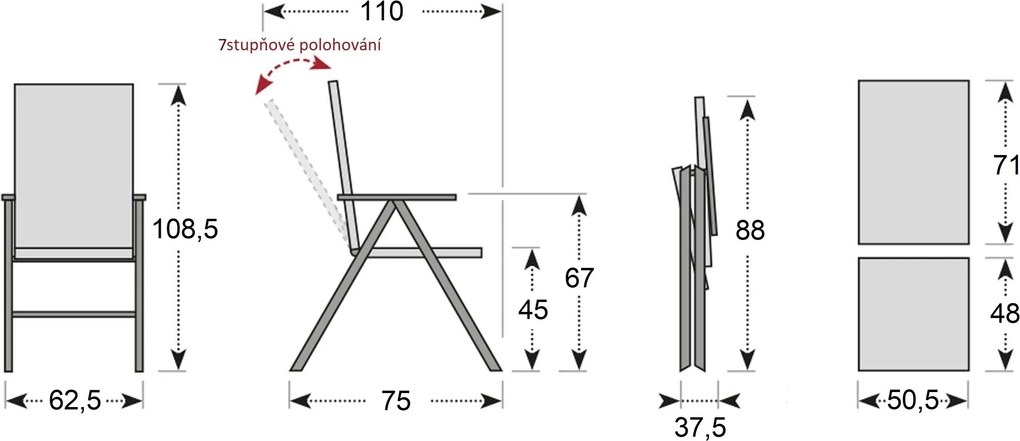 Doppler TAMAN DORSET FSC® zahradní sedací souprava 6+1