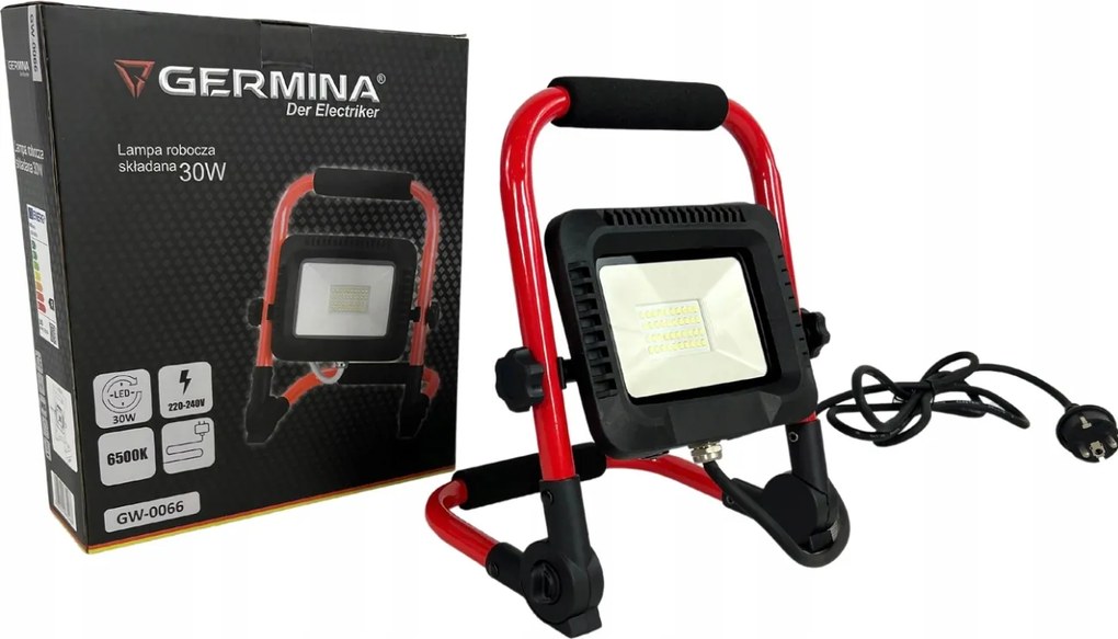 Skládací pracovní lampa 30W 6500K Germina