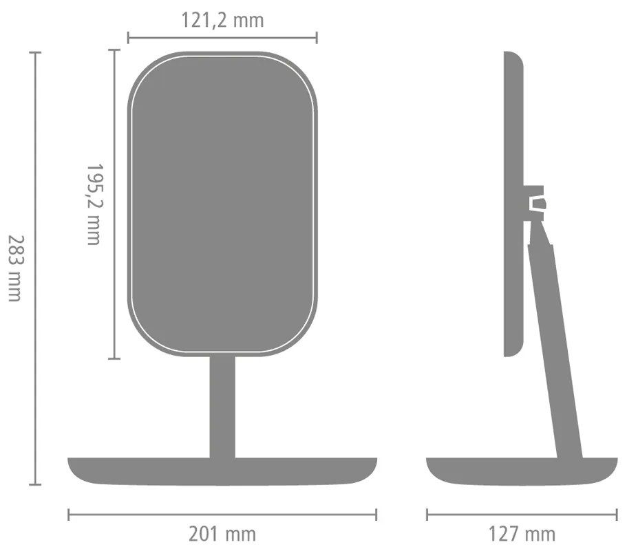 Brabantia RENEW Kosmetické zrcadlo s úložným prostorem - jemná béžová