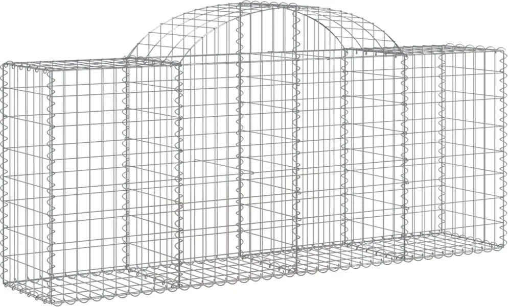 Klenuté gabionové koše 40ks 200x50x80/100 cm pozinkované železo 3146317