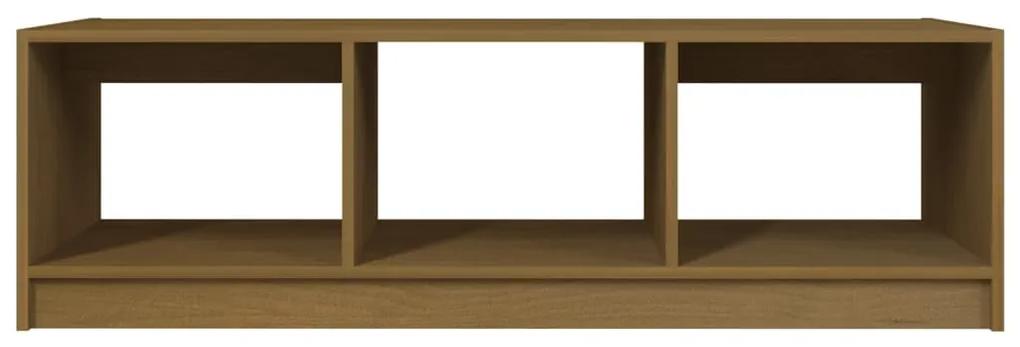 Konferenční stolek medově hnědý 110x50x34 cm masivní borovice