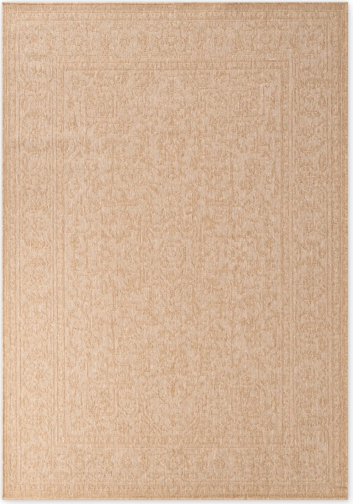 NORTHRUGS, Kusový koberec Duet Kona 106250 Beige/White - na ven i na doma, 120x170, béžová, chodba / předsíň