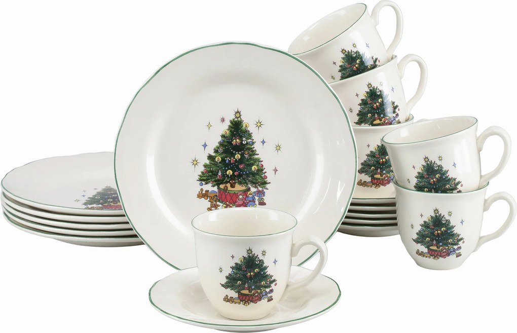 XXXLutz KÁVOVÁ SOUPRAVA Tannenbaum bunt 18dílné Creatable - Kávové servisy - 007768082902