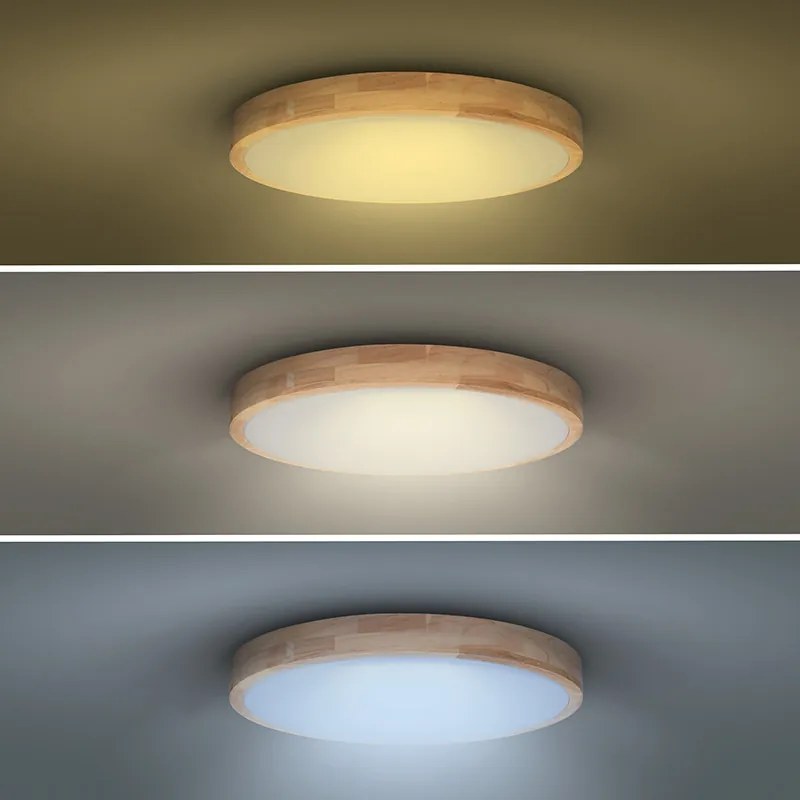 Solight LED osvětlení s dálkovým ovladačem Solid Oak, 60W, 4200lm, 51cm, změna chromatičnosti, stmívatelné
