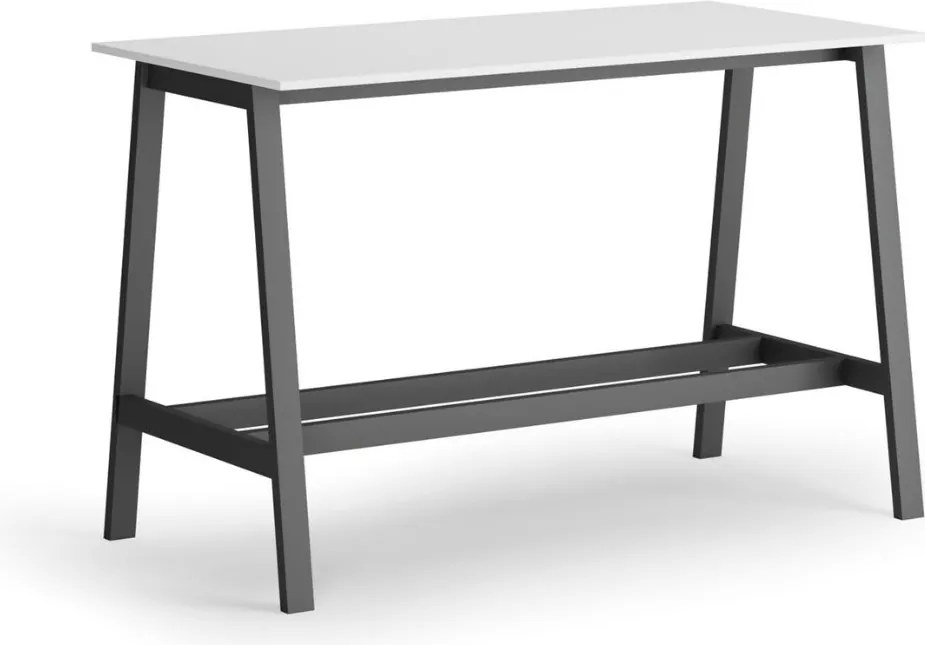 Vysoký barový stůl, 1600 x 800 mm, bílá
