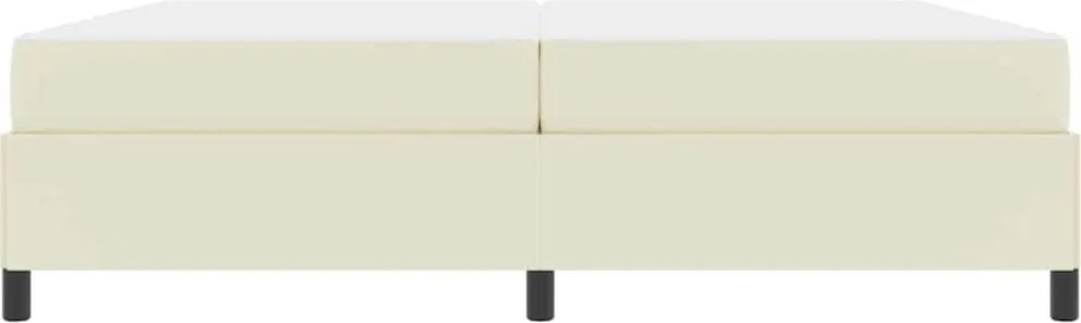 Rám postele s matrací Krémová 200 x 200 cm textil 3399021