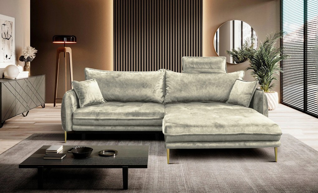 XXXLutz ROHOVÁ SEDAČKA, textil, krémová MID.YOU - Sedací soupravy - 001574006201