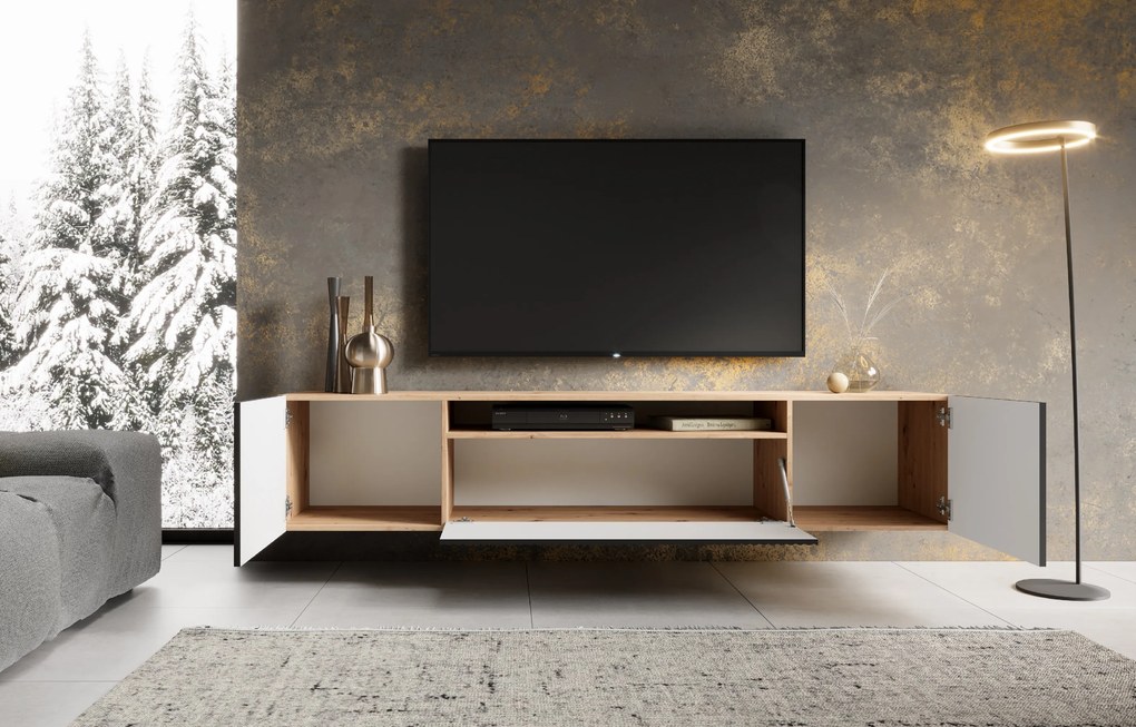 ADRK Furniture RTV skříňka NOEMI Závěsná RTV-NOE-AB