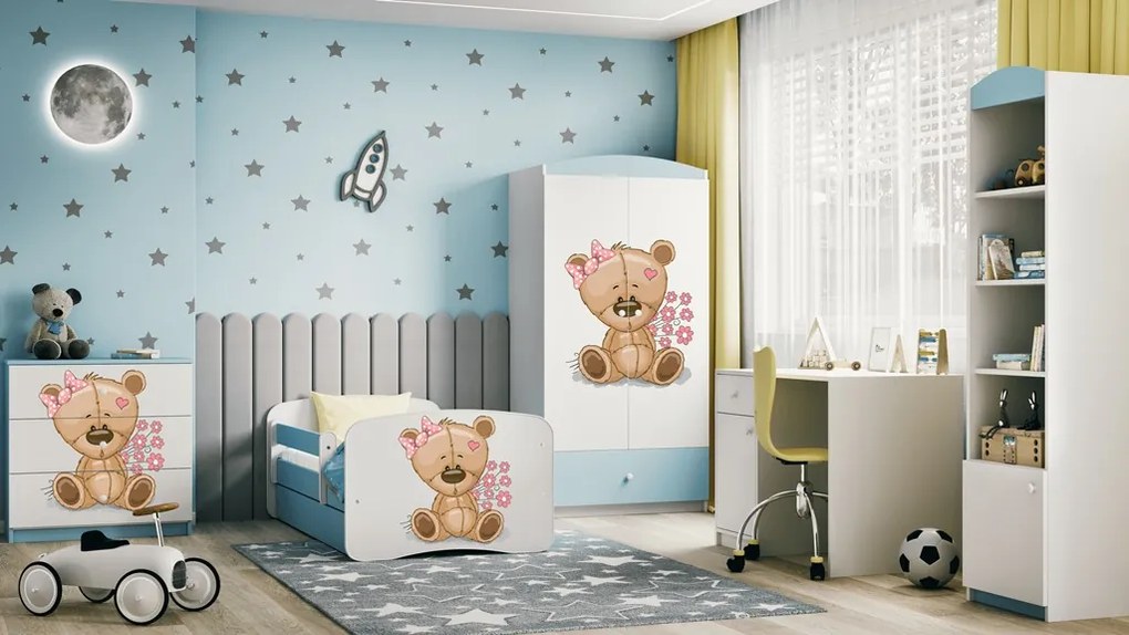 Komoda Babydreams 80 cm méďa modrá