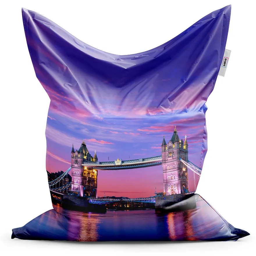 Sablio Sedací vak Classic Londýn Tower Bridge - 150x100 cm