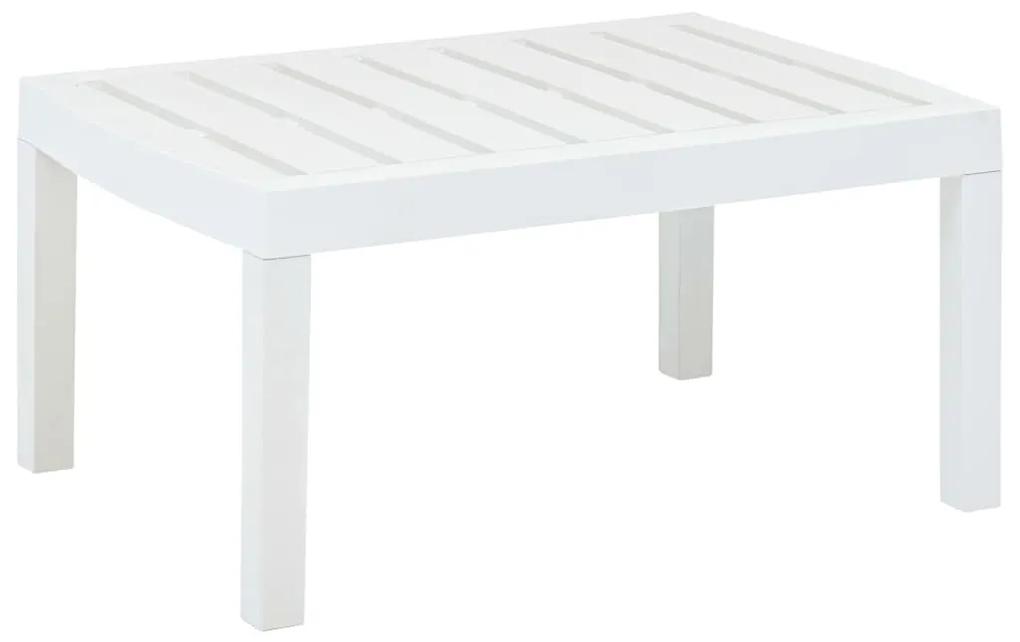 Zahradní stolek bílý 78 x 55 x 38 cm plast - Default Title