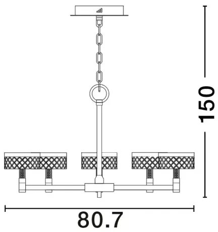 Retro lustr Bion 80