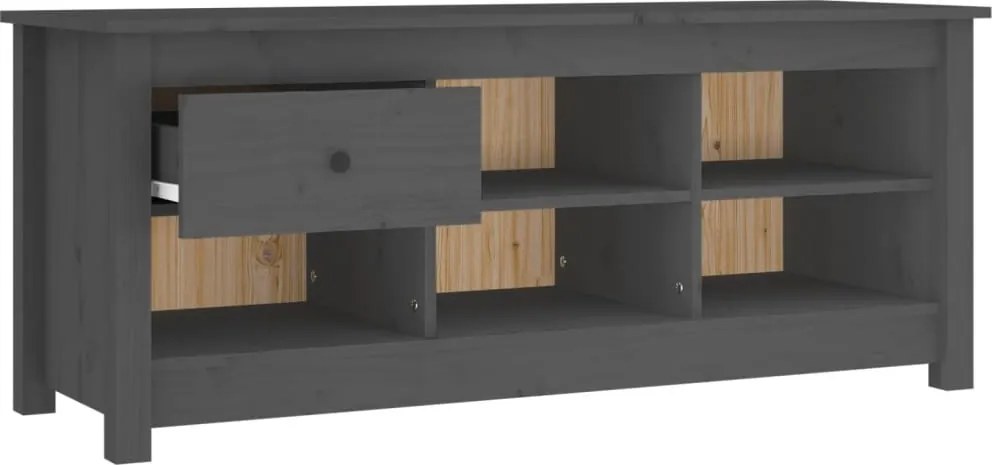 vidaXL Botník 110 x 38 x 45,5 cm masivní borovice [814594] Barva: Šedá